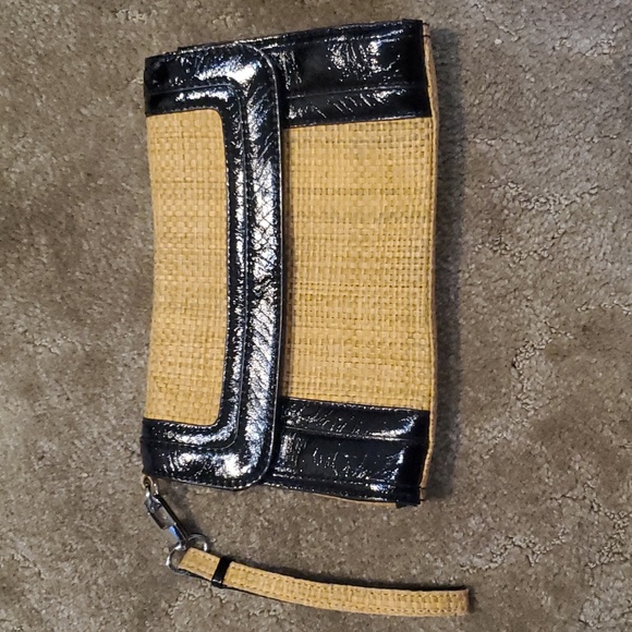 Echo | Bags | Echo Wristlette Black And Wicker | Poshmark
